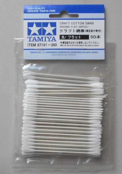 50 Round/Flat Craft Cotton Swab TAMIYA MODELING HOBBY CRAFT TOOL 87141 ...